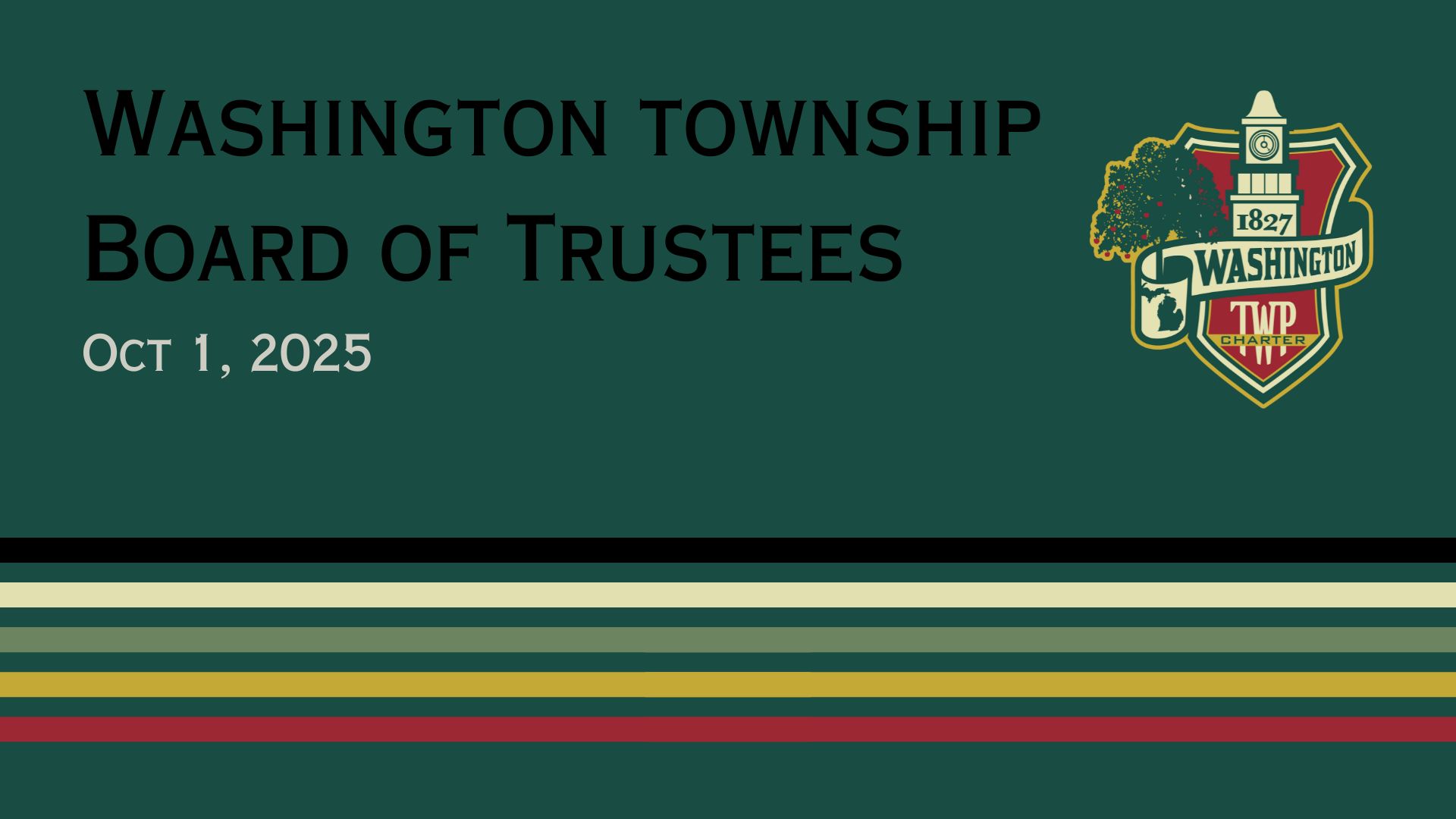 Washington Township Board of Trustees - Oct. 1, 2025